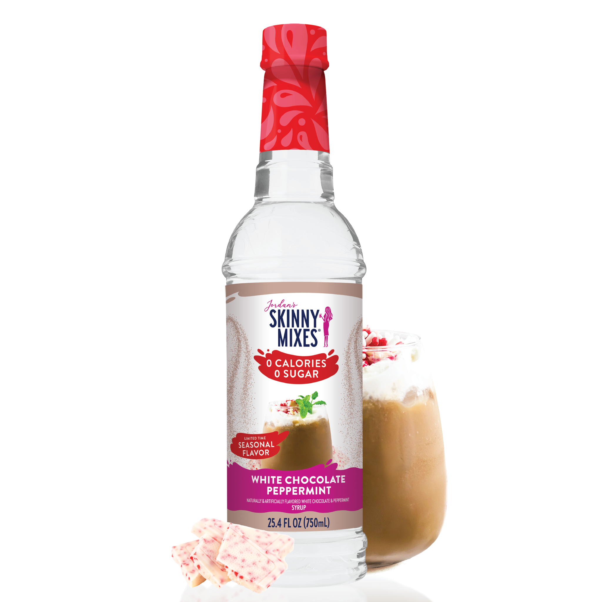 Sugar Free White Chocolate Peppermint Syrup | Skinny Syrups | Skinny Mixes