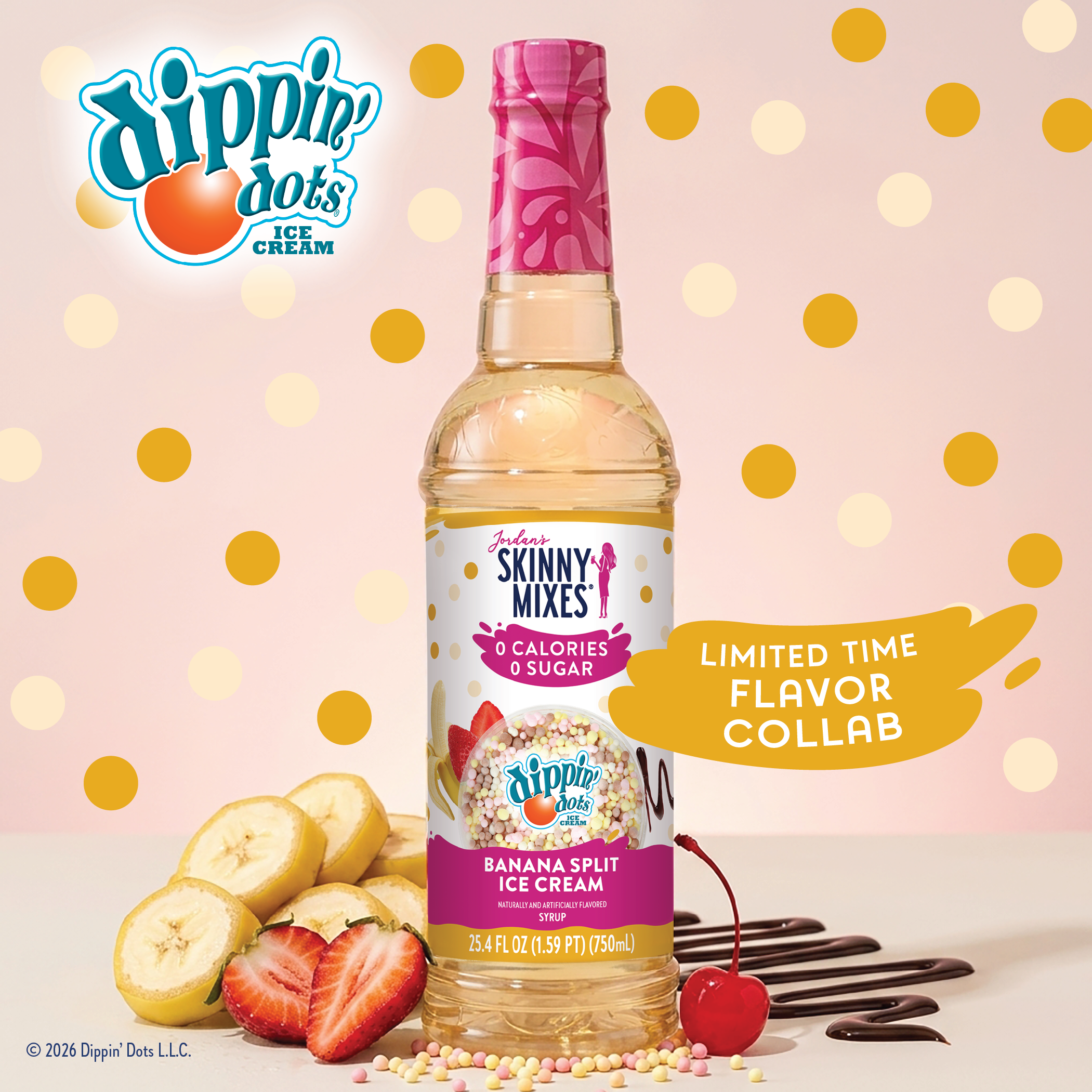 Dippin' Dots® Banana Split Ice Cream Syrup – Skinny Mixes