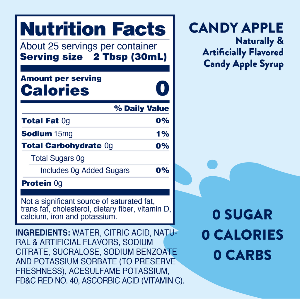 Sugar Free Candy Apple Syrup - Skinny Mixes