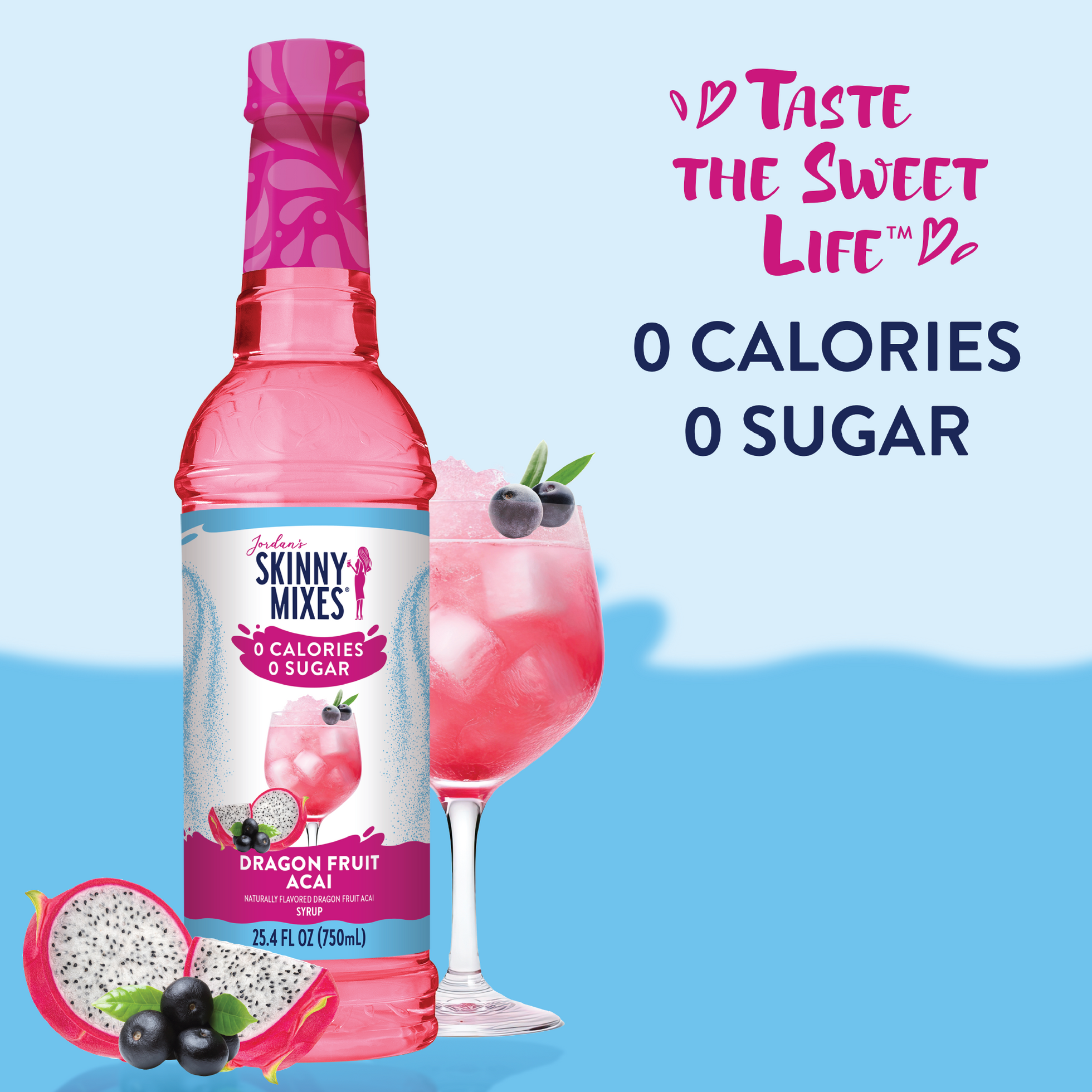 Sugar Free Dragon Fruit Acai Syrup - Skinny Mixes