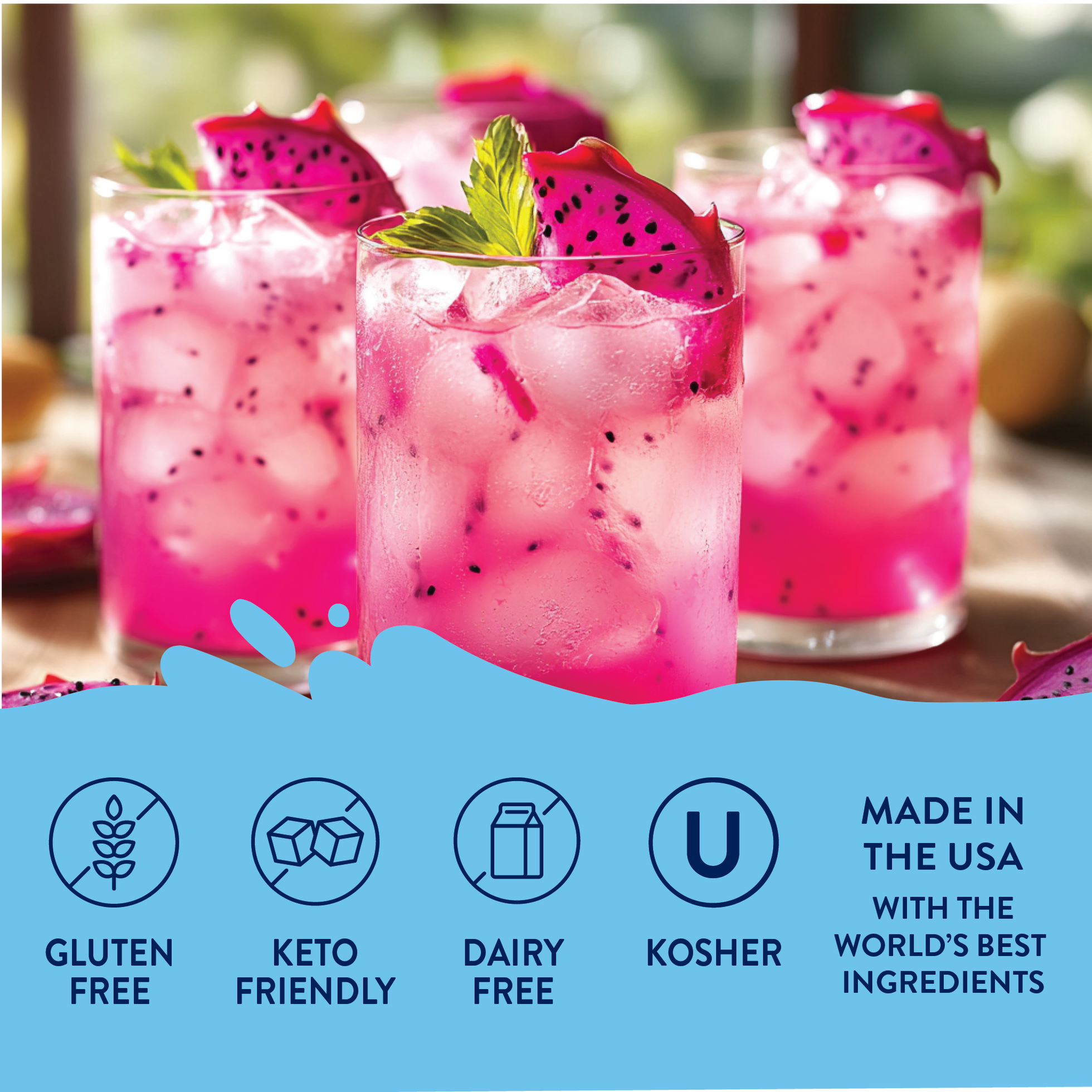Sugar Free Dragon Fruit Acai Syrup - Skinny Mixes