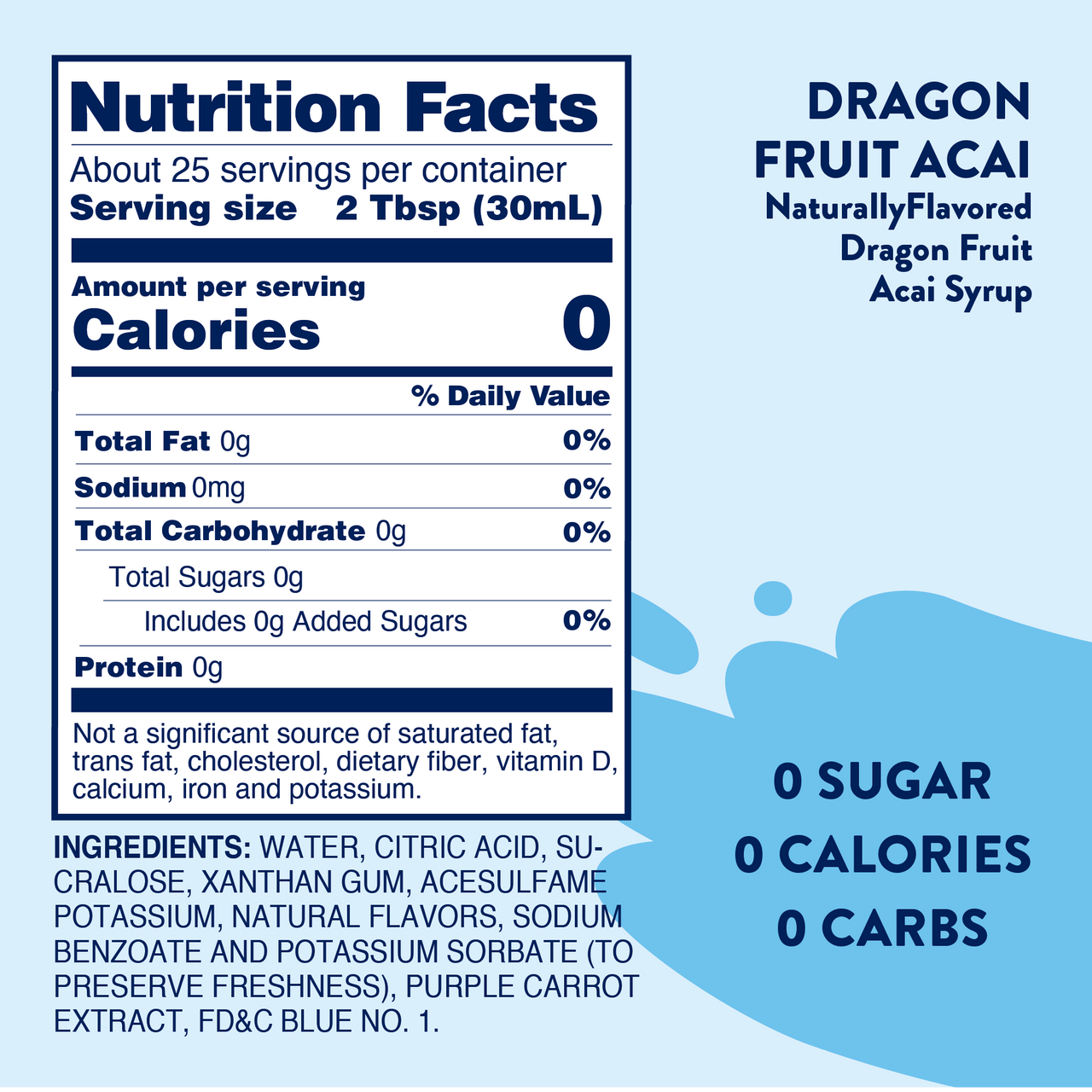 Sugar Free Dragon Fruit Acai Syrup – Skinny Mixes