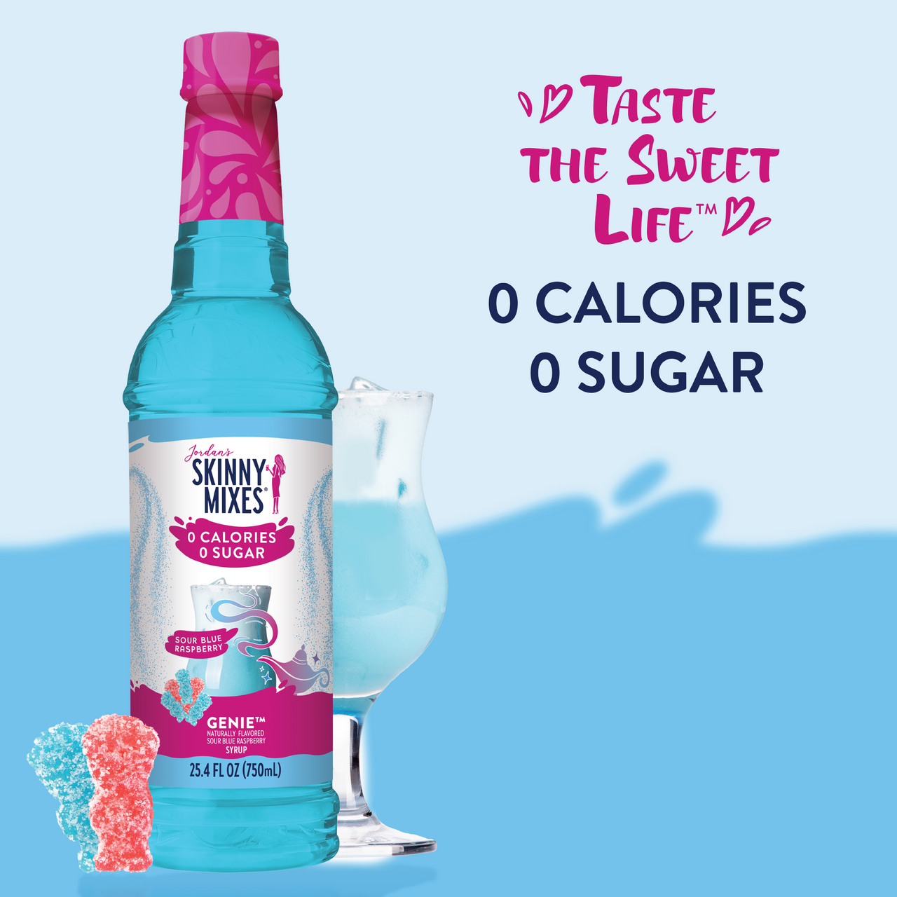 Sugar Free Genie™ Syrup - Sugar Free Sour Blue Raspberry Syrup – Skinny ...