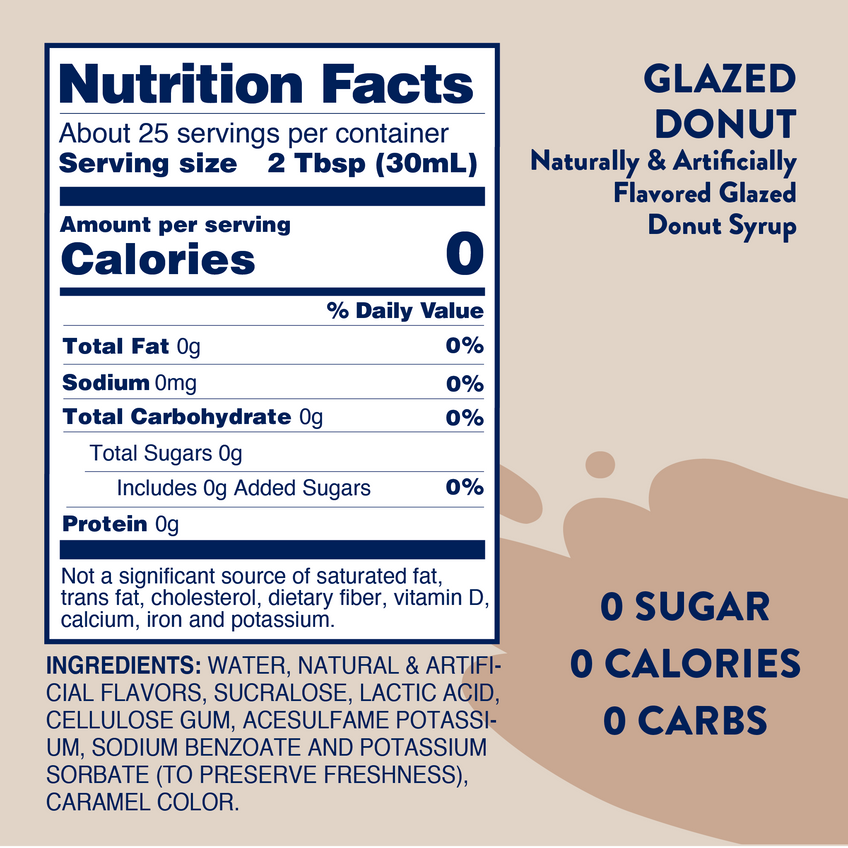 Sugar Free Glazed Donut Syrup | Skinny Syrups | Skinny Mixes