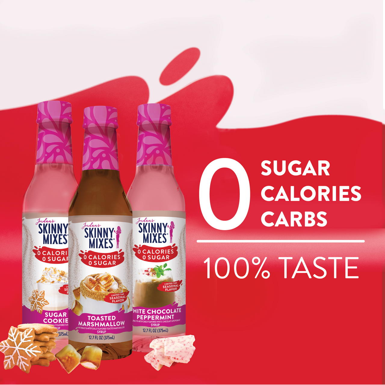 Happy Holidays Syrup Trio | Holiday Coffee Syrup | Skinny Mixes