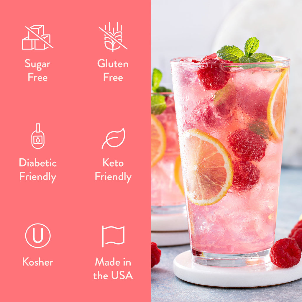 Sugar Free Meyer Lemon Raspberry Syrup | Skinny Syrups | Skinny Mixes