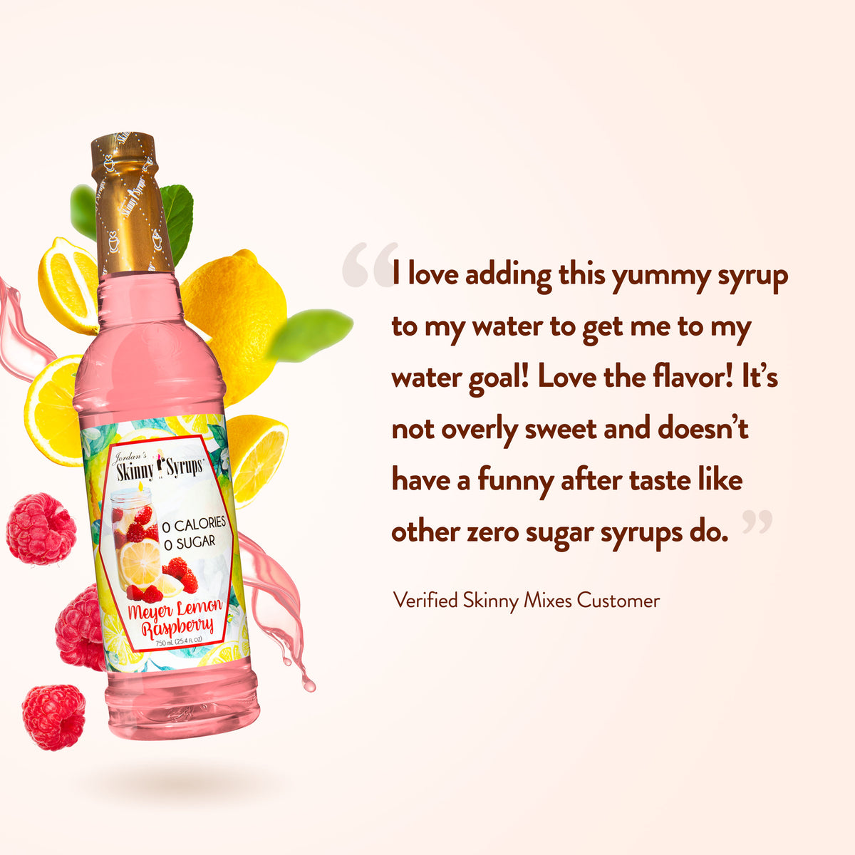 Sugar Free Meyer Lemon Raspberry Syrup | Skinny Syrups | Skinny Mixes