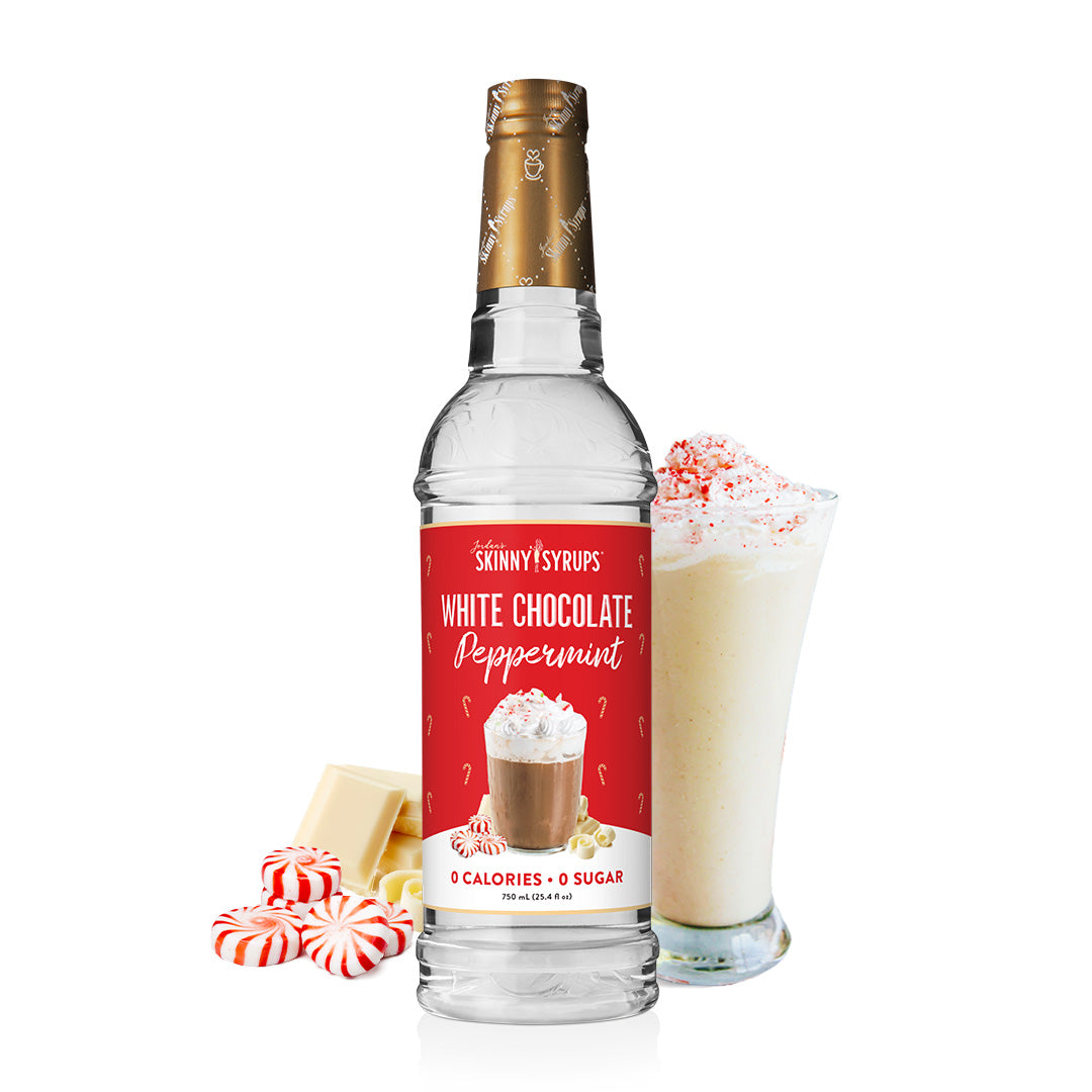 Sugar Free White Chocolate Peppermint Syrup | Skinny Syrups | Skinny Mixes