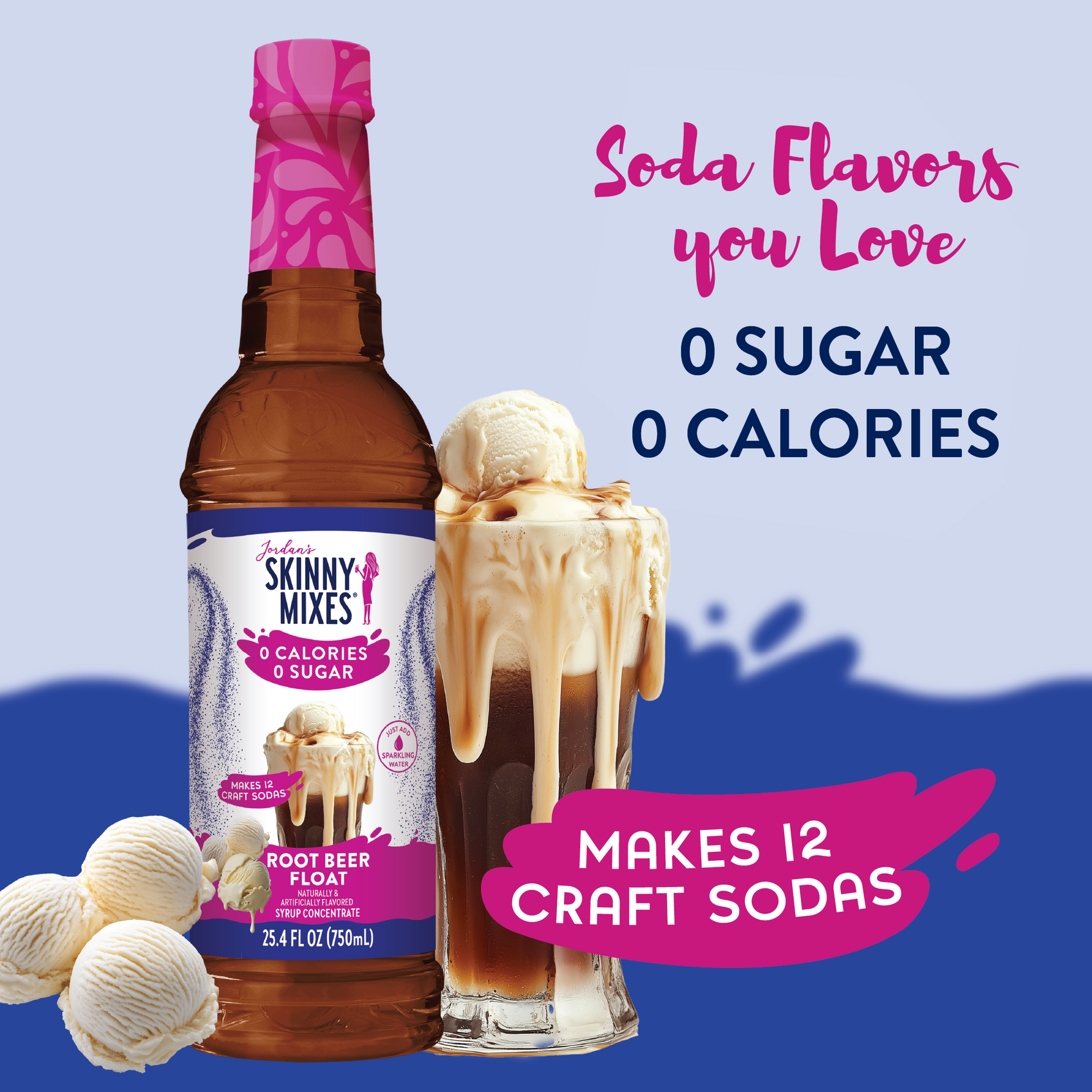 Sugar Free Root Beer Float Syrup | Skinny Syrups | Skinny Mixes