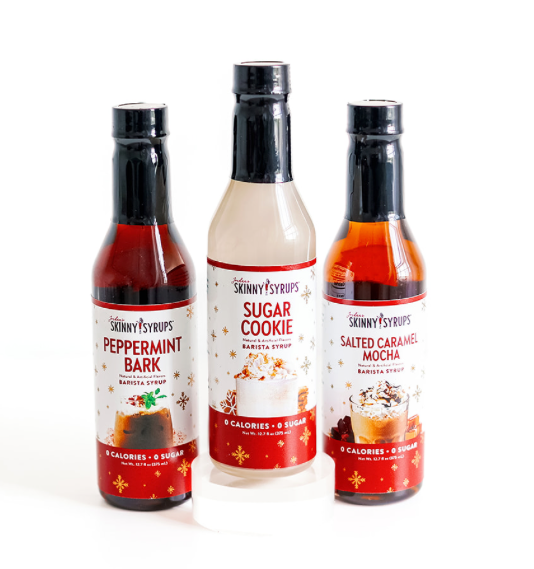 Happy Holidays Syrup Trio | Holiday Coffee Syrup | Skinny Mixes