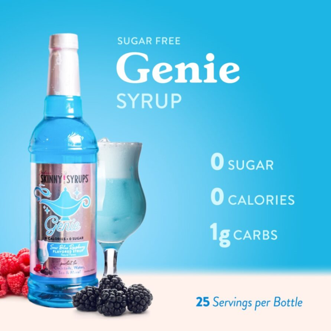 Sugar Free Genie™ Syrup - Sugar Free Sour Blue Raspberry Syrup – Skinny ...