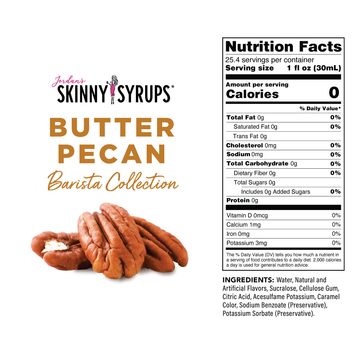 Sugar Free Butter Pecan Syrup | Skinny Syrups | Skinny Mixes