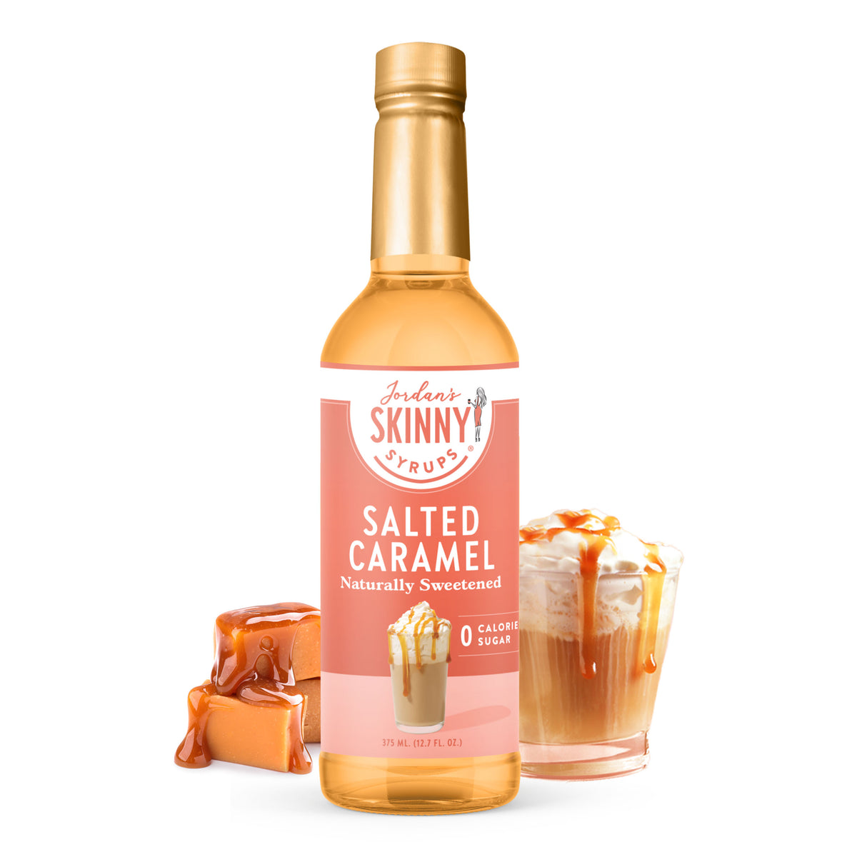 Naturally Sweetened Salted Caramel Syrup - 375ml – Skinny Mixes