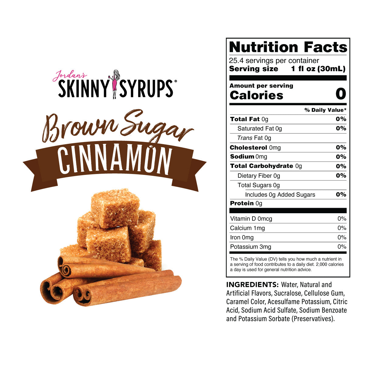 Sugar Free Brown Sugar Cinnamon Simple Syrup | Skinny Syrups | Skinny Mixes